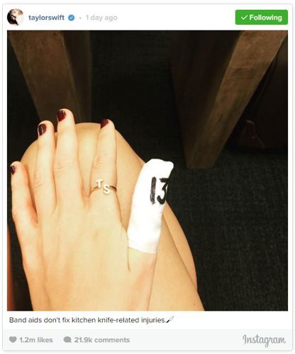 Taylor Swift Shares A Photo Of Her Injury With Funny Caption On Instagram