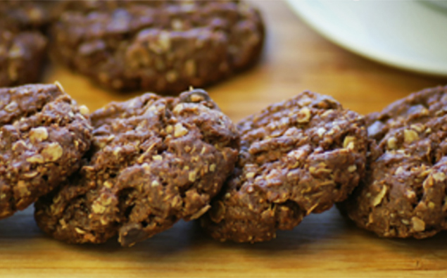 Chocolate Anzac biscuits recipe