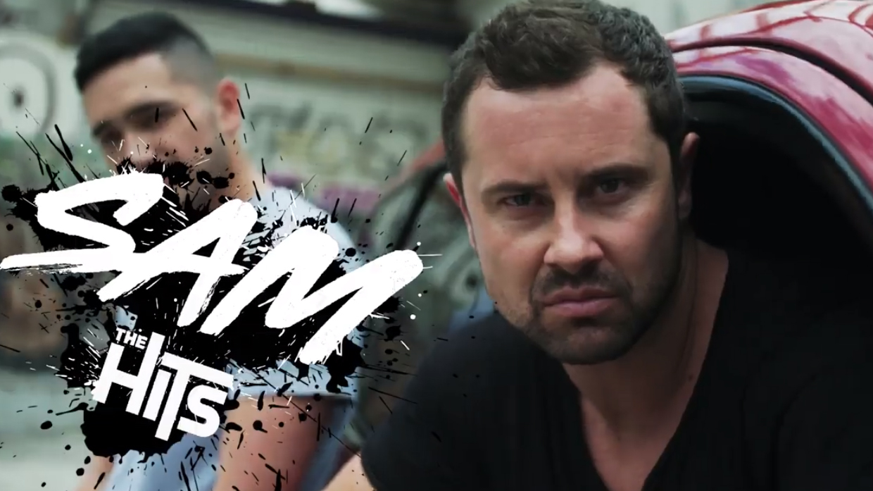 Sam shows off his tyer changing skills in the the Driven Battles