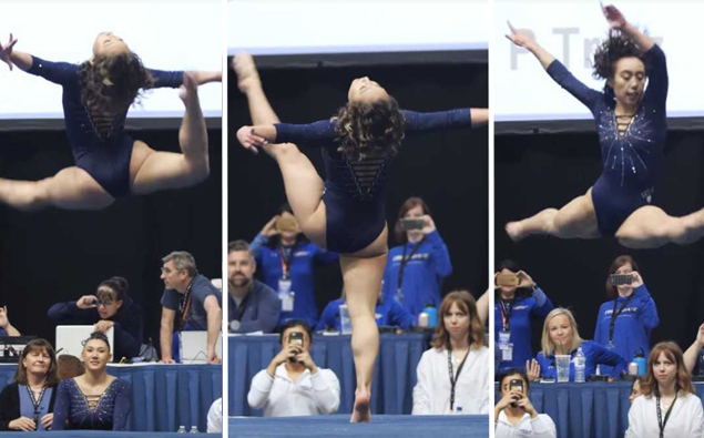 Gymnast’s jaw-droppingly flawless routine goes viral after scoring a ...