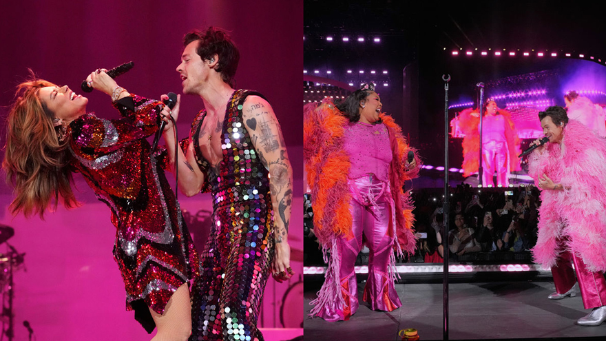 Watch Harry Styles performing live with Lizzo and Shania Twain at Coachella