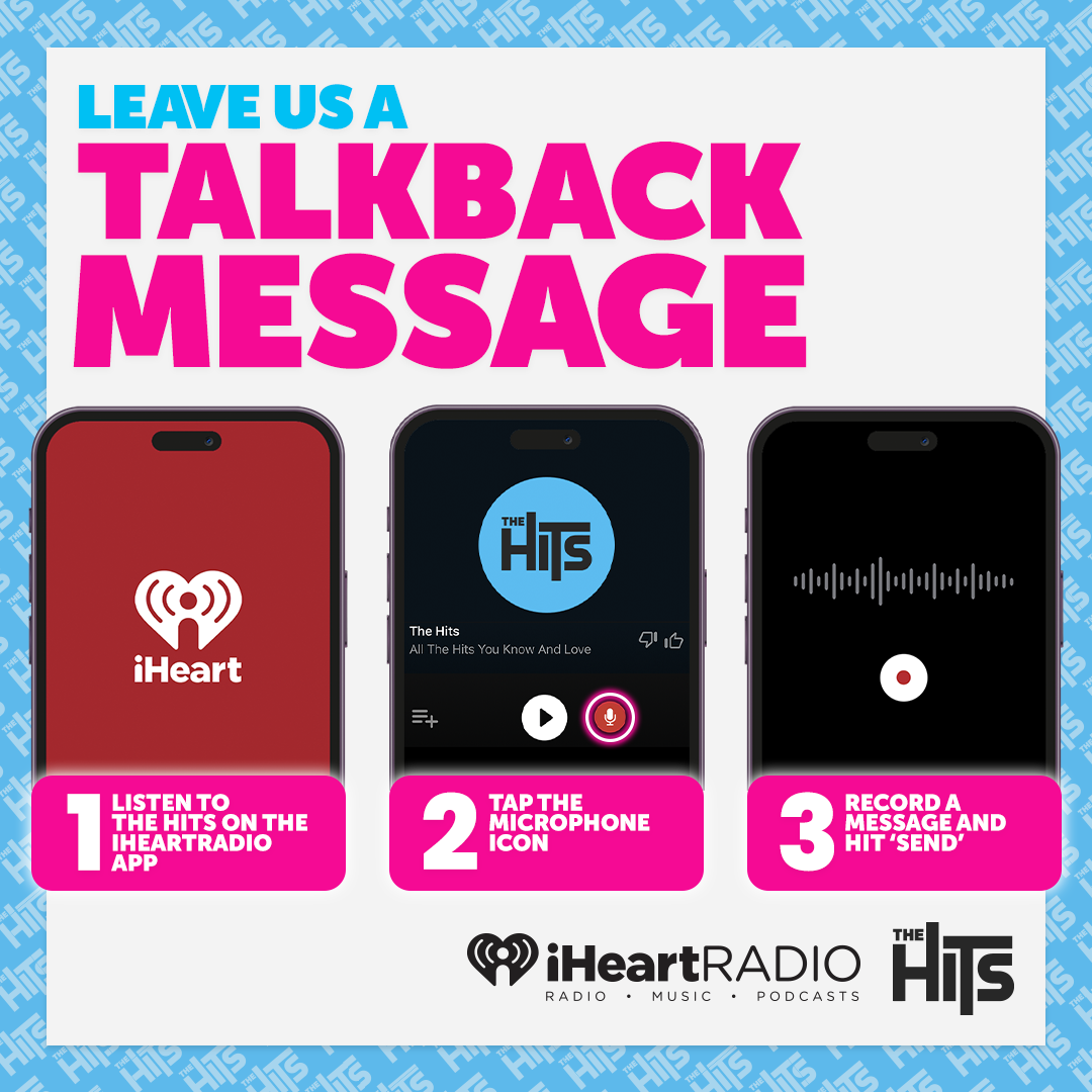 Send us a message using iHeartRadio's Talkback feature